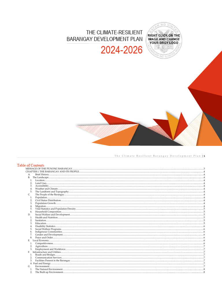 BDP 2024 2026 Template | PDF | Climate Resilience