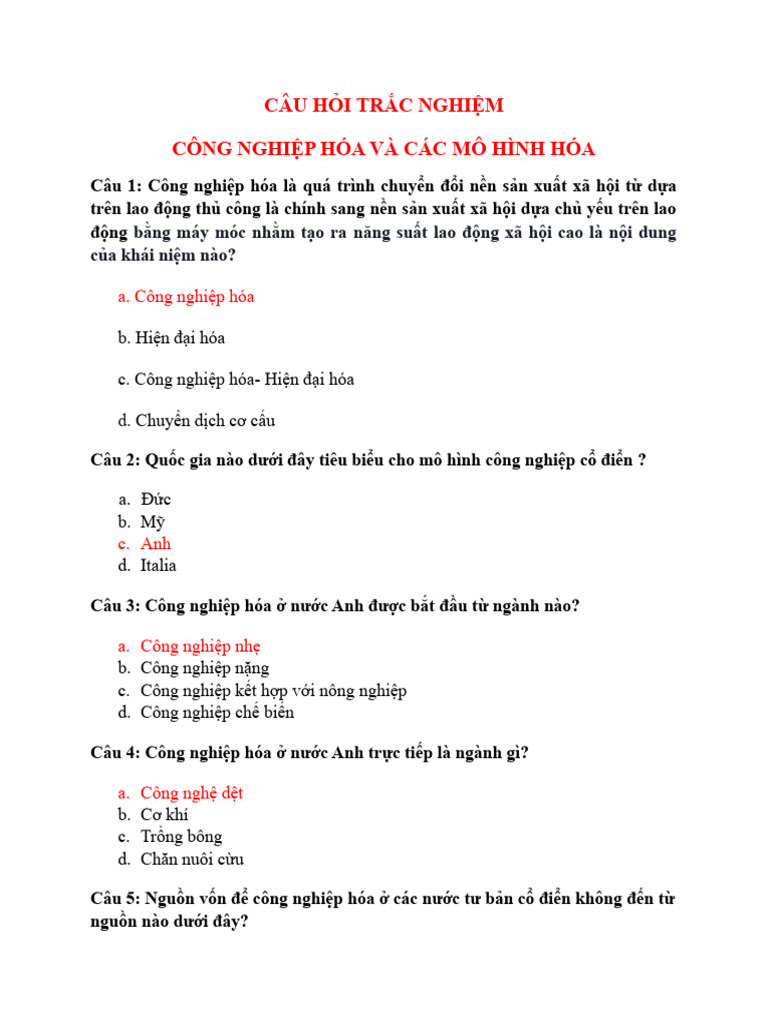 Câu hỏi TN- Nhóm 3 | PDF