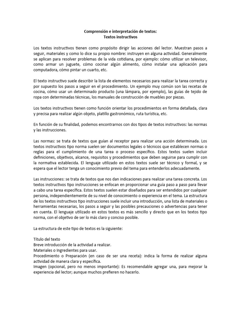 Textos Instructivos | PDF | Lenguaje de programación