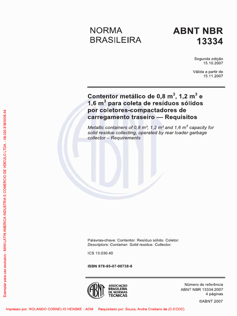 Abnt NBR 13334 | PDF