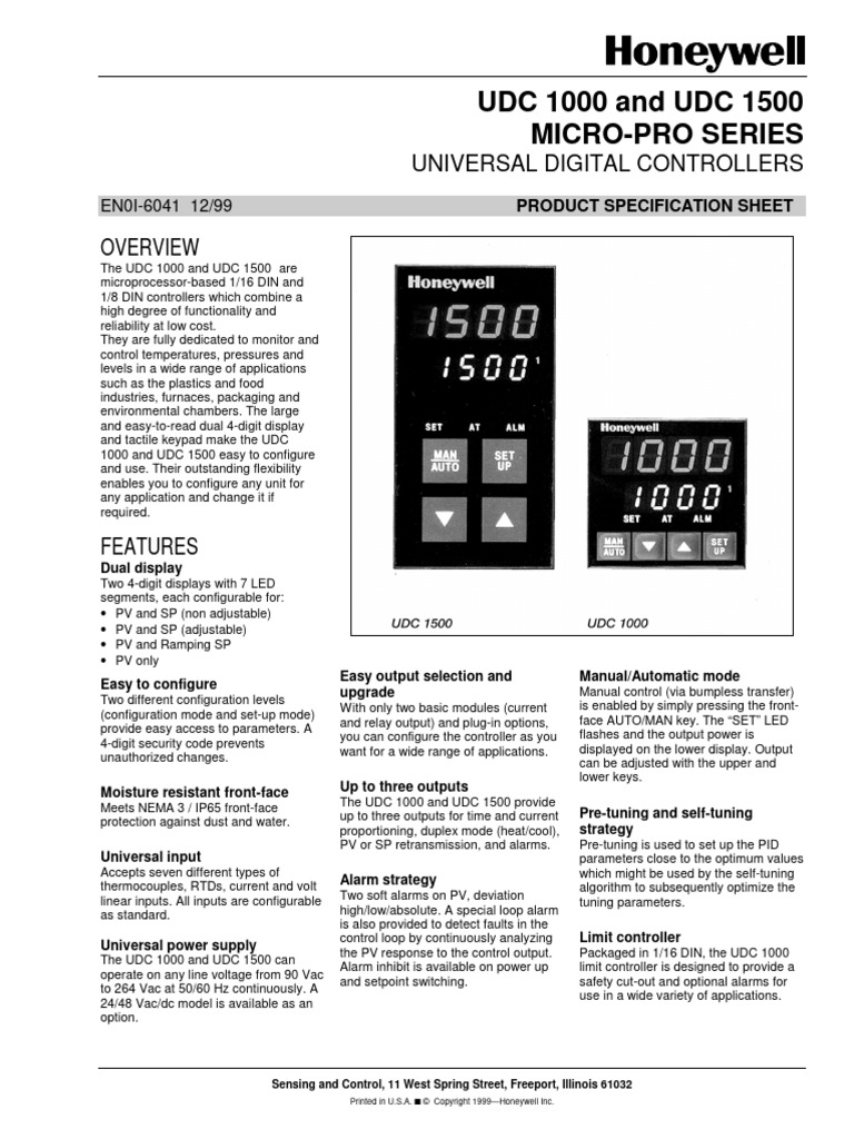 Udc1000 Micro-Pro Series | PDF | Relay | Electrical Engineering