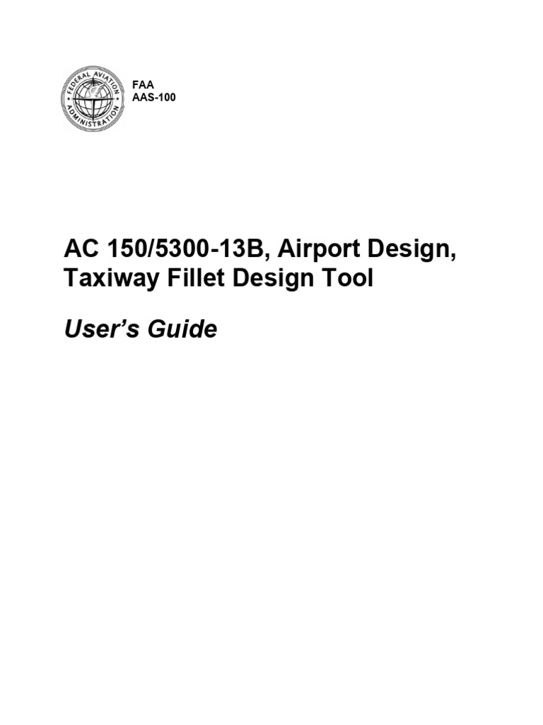 Taxiway Fillet Design Tool Users Guide | PDF | Runway | Computing