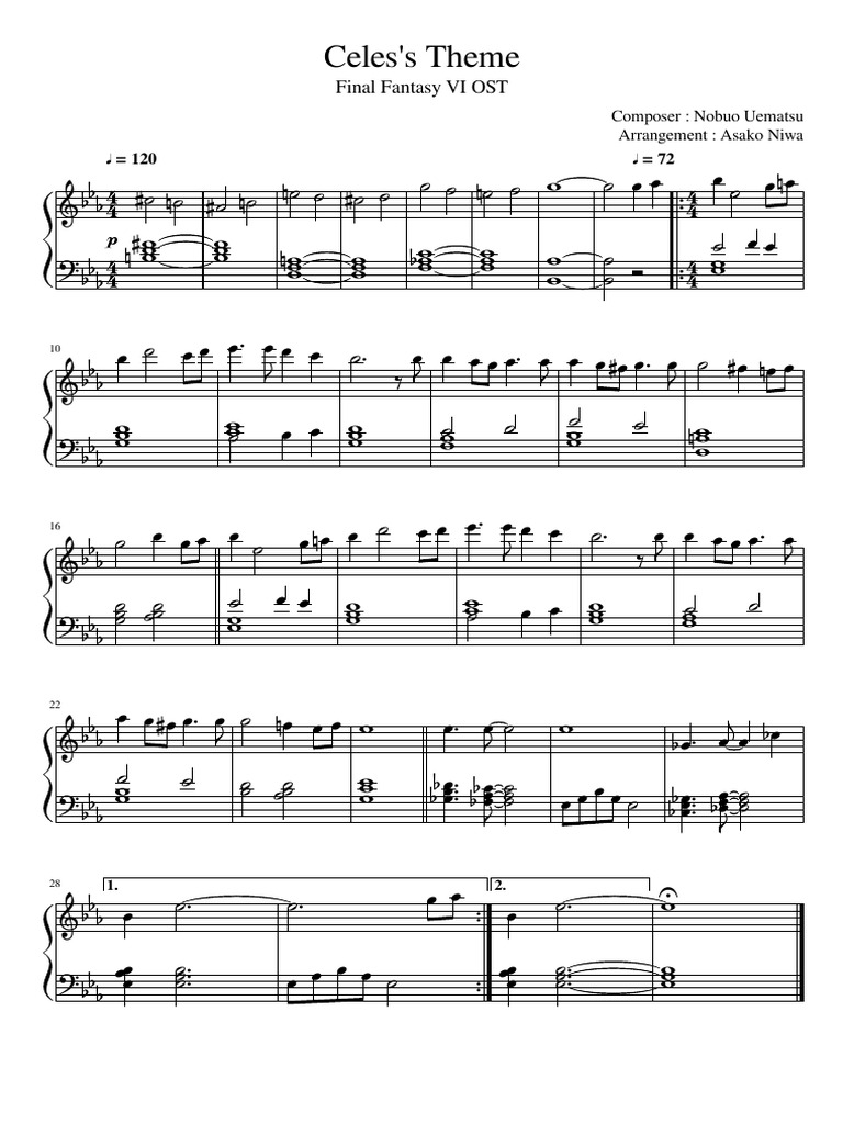 Final Fantasy VI - Celes's Theme | PDF
