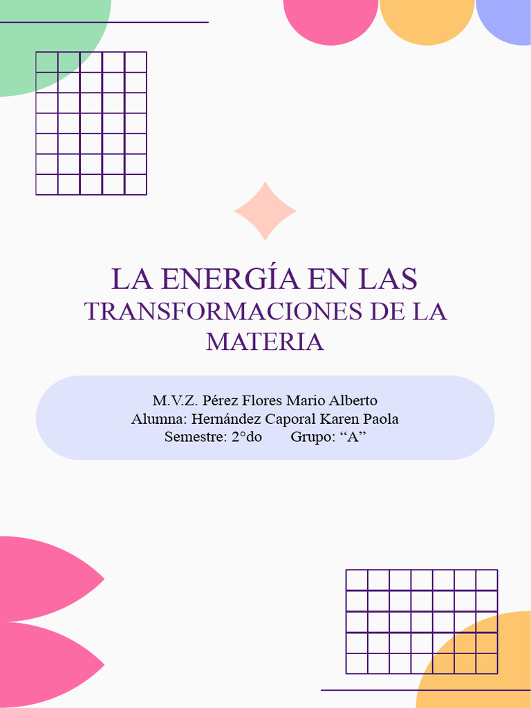 Actividad Conservación de La Energía y Sus Interacciones Con La Materia ...