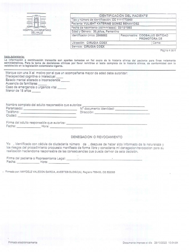 Documentos Hospital | PDF