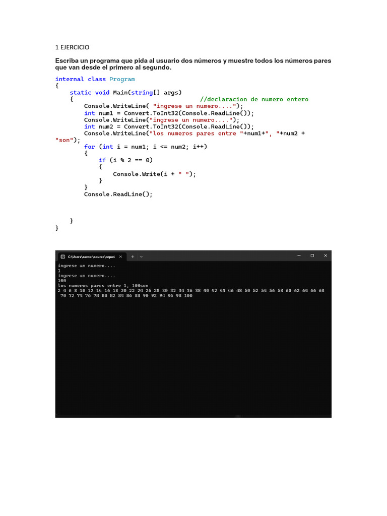 Ejercicios Programacion | PDF | Ingeniería de software | Programación orientada a objetos