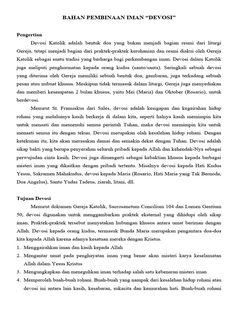 DEVOSI | PDF | Agama & Spiritualitas