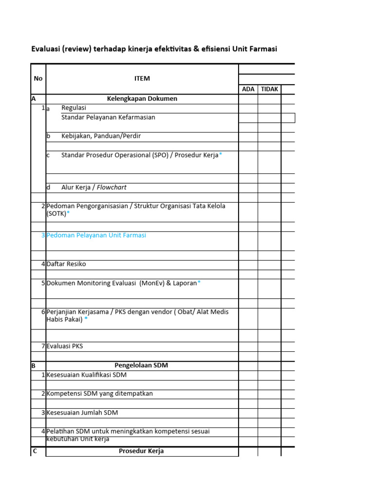 Kertas Kerja Evaluasi (Review) Farmasi | PDF | Pengembangan Diri
