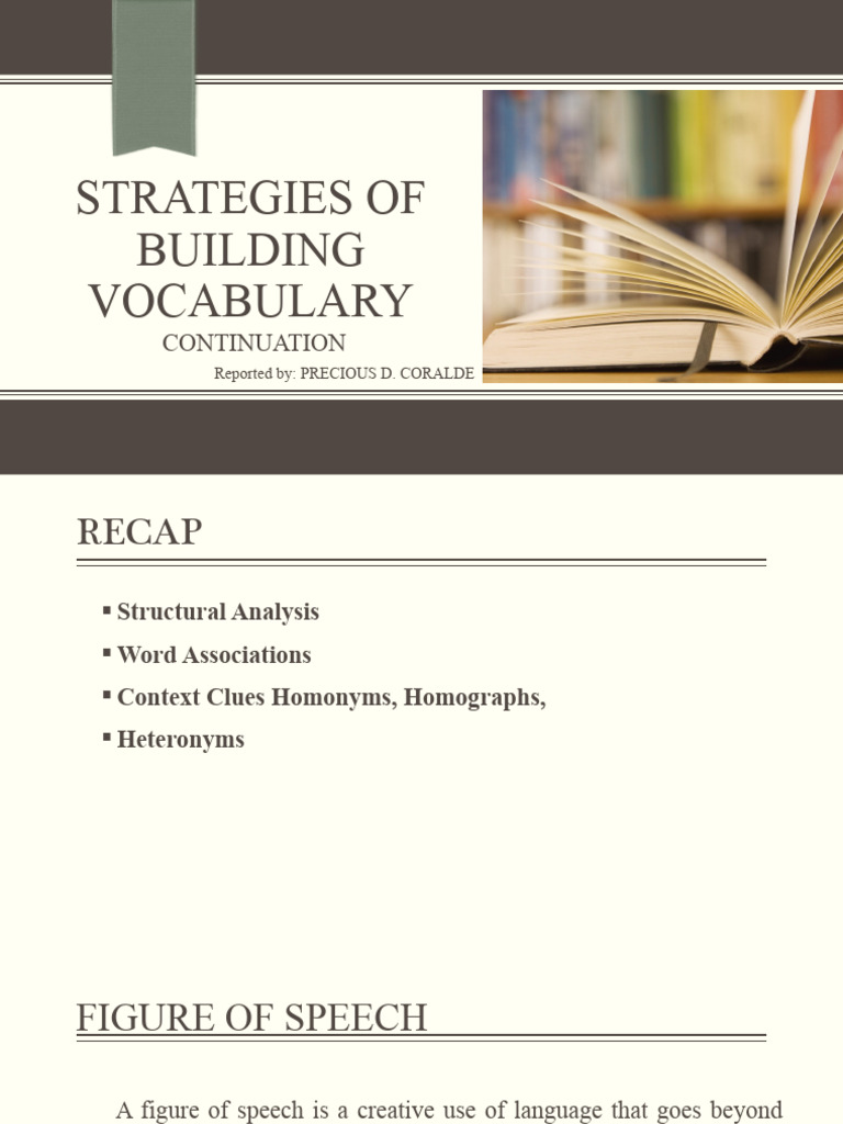Strategies of Building Vocabulary Part3 | PDF | Idiom | Vocabulary