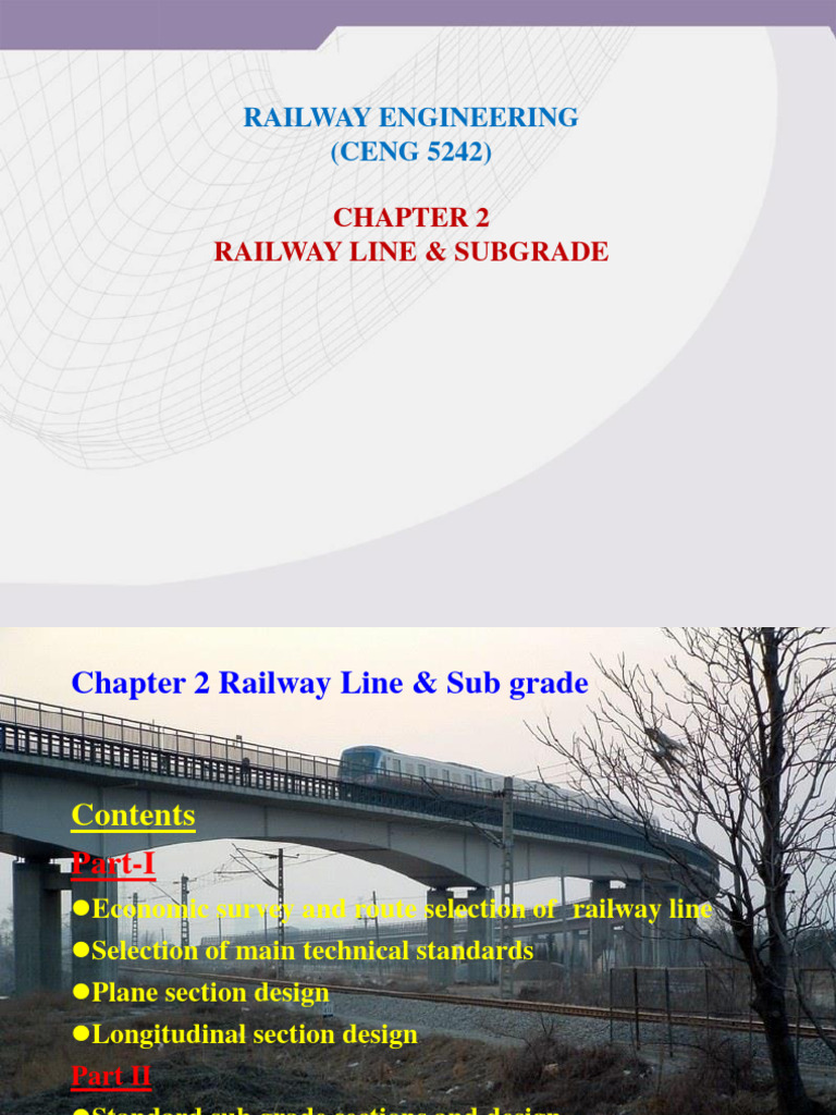 lecturenote_932350571chapter-2 line & subgrade | PDF | Road | Rail Transport