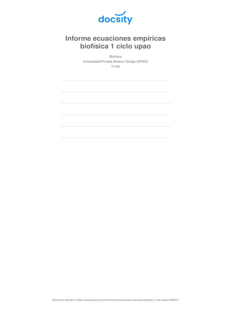 docsity-informe-ecuaciones-empiricas-biofisica-1-ciclo-upao | PDF | Variable (Matemáticas ...