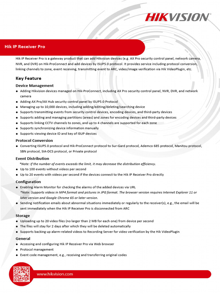 Hik IP Receiver Pro - Datasheet - V1.4 - 20220119 | PDF | Microsoft ...