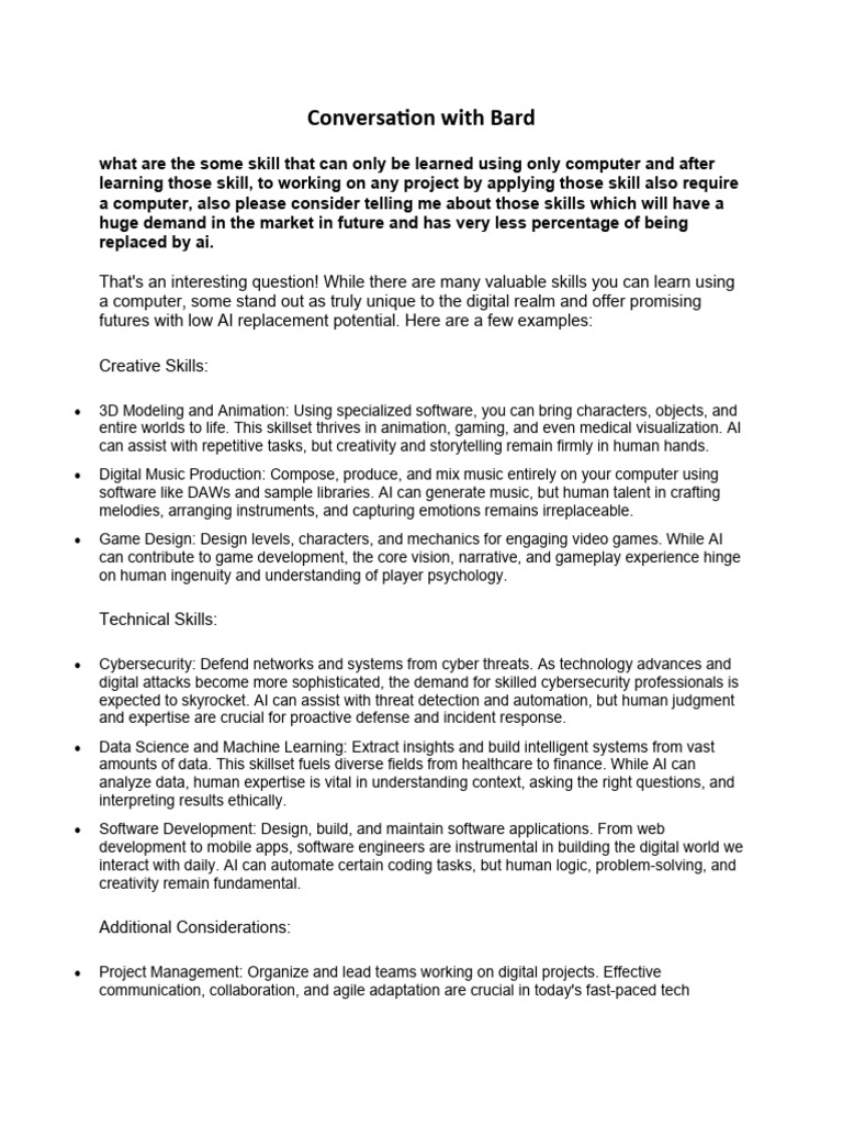 Bard | Download Free PDF | Artificial Intelligence | Intelligence (AI ...