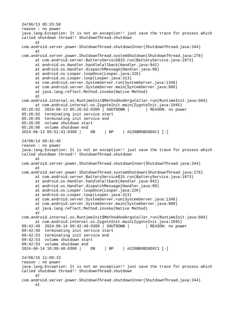 Power Off Reset Reason | PDF | Java (Programming Language) | Software Industry