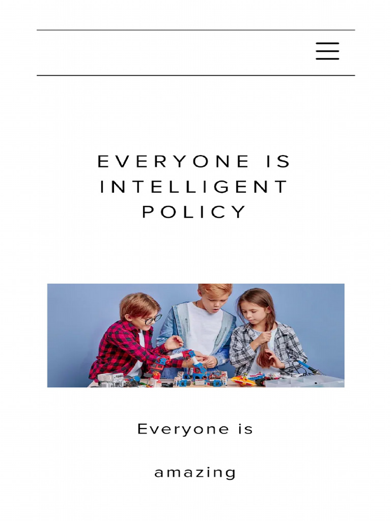 Everyone Is Intelligent Policy | PDF