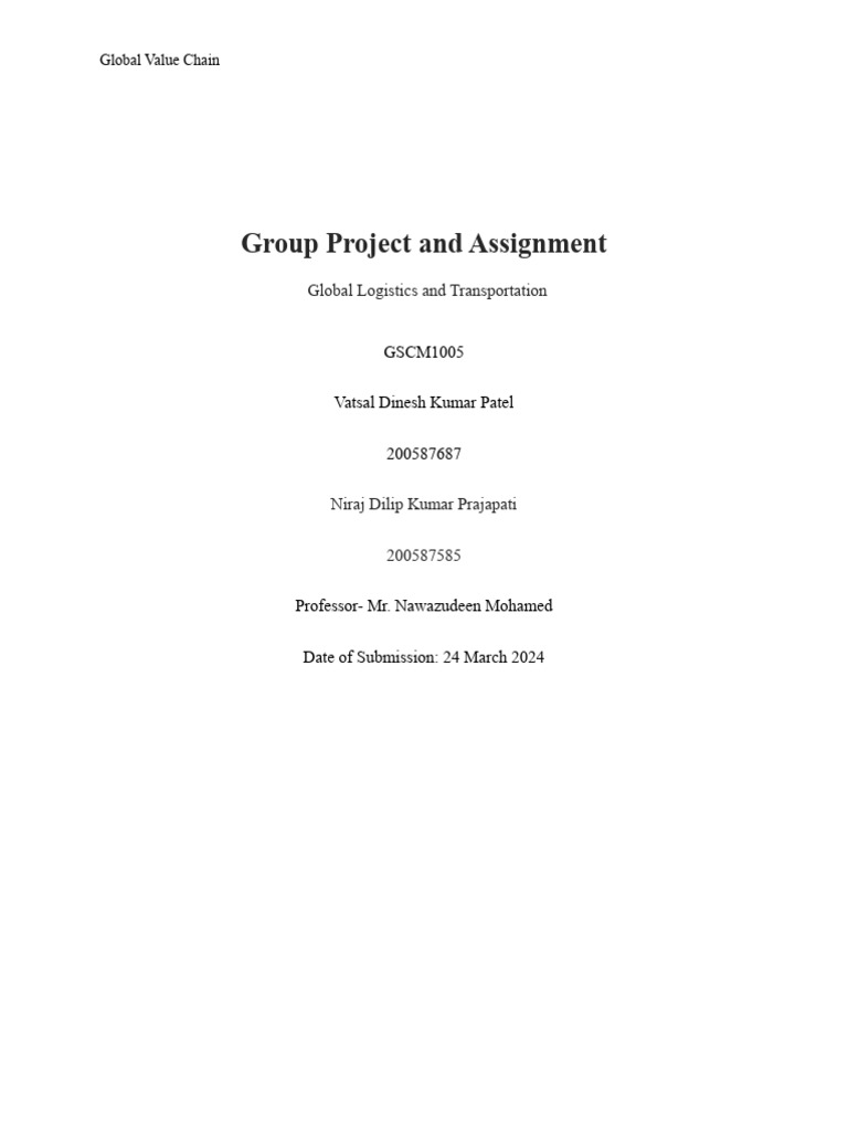 Group Project and Assignment (Group 4) | PDF | Letter Of Credit | Cargo