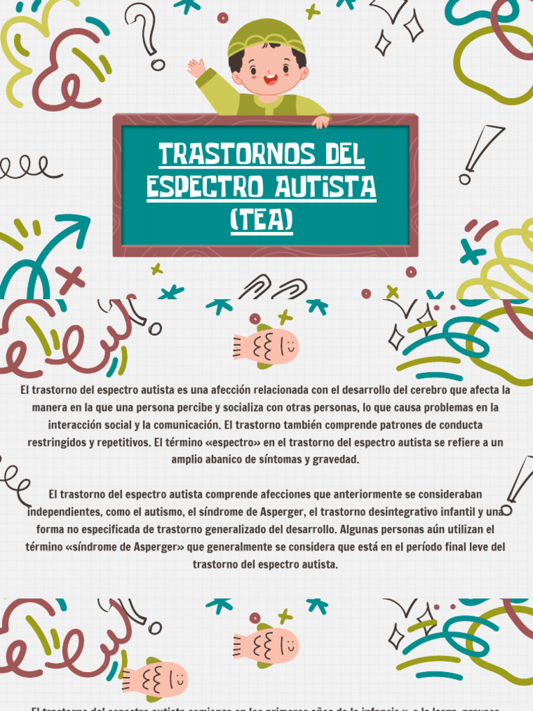 Trastornos Del Espectro Autista (TEA) | PDF | Espectro autista ...