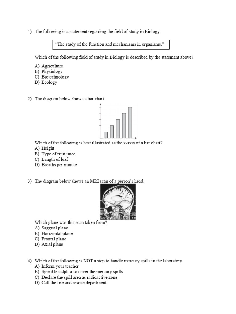 F4 Bio PT1 Quiz | PDF | Tissue (Biology) | Chemical Bond
