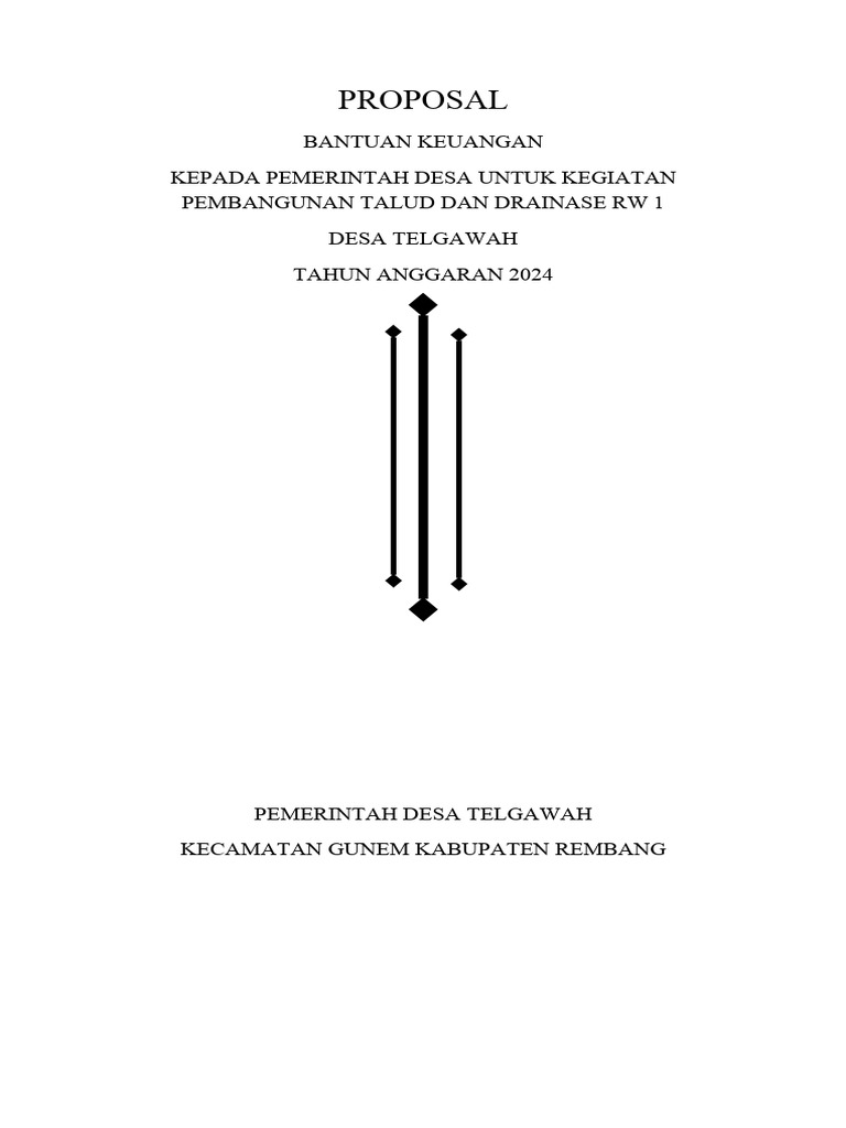 PROPOSAL Talud Dan Drainase 2024 | PDF