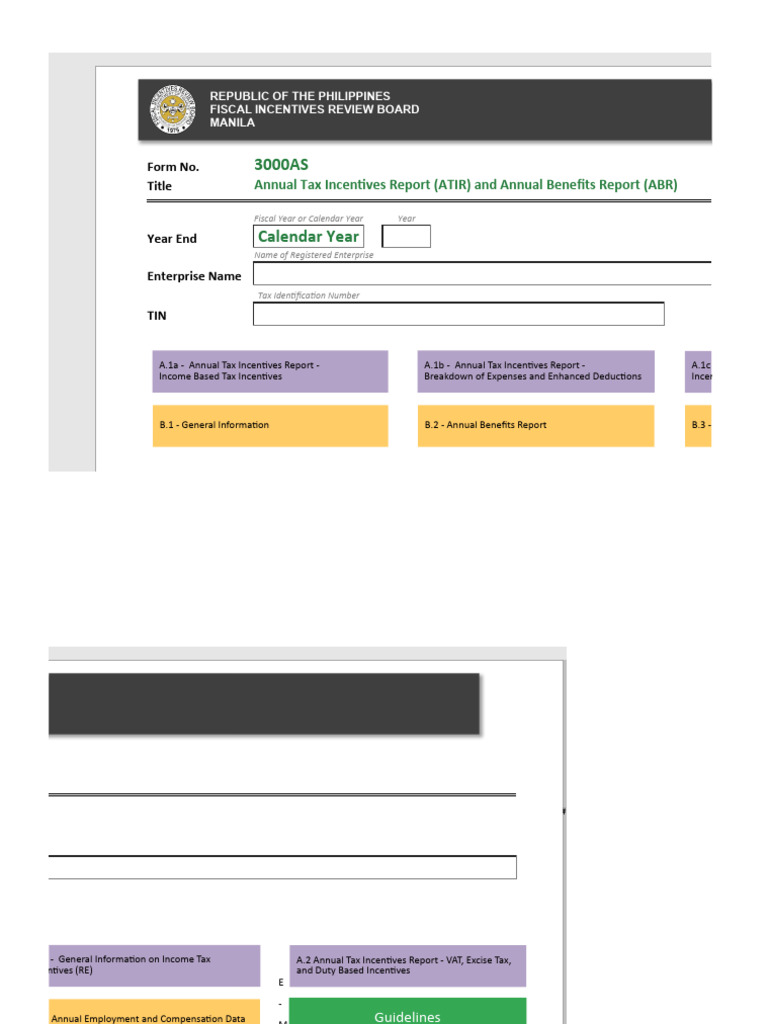 FIRB Form No. 3000AS - YYYY - (IPA) - (RBE Name) - Annual Tax ...