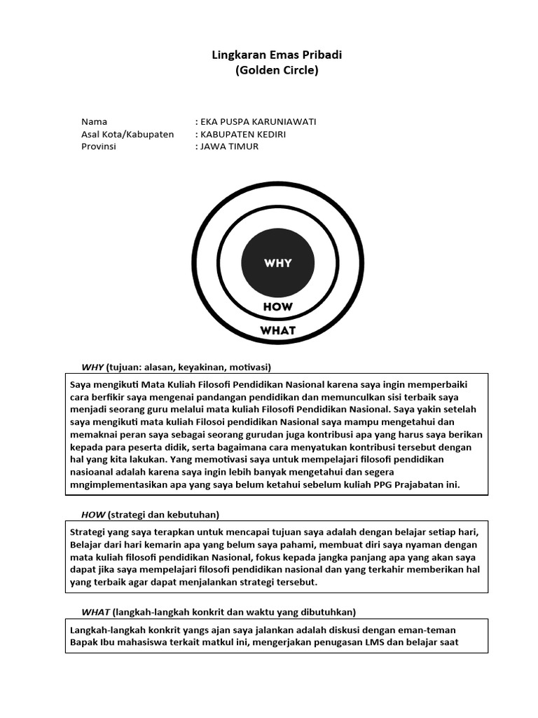 Panduan Menulis Komitmen Diri Dalam Mata Kuliah Filosofi Pendidikan Nasional | PDF