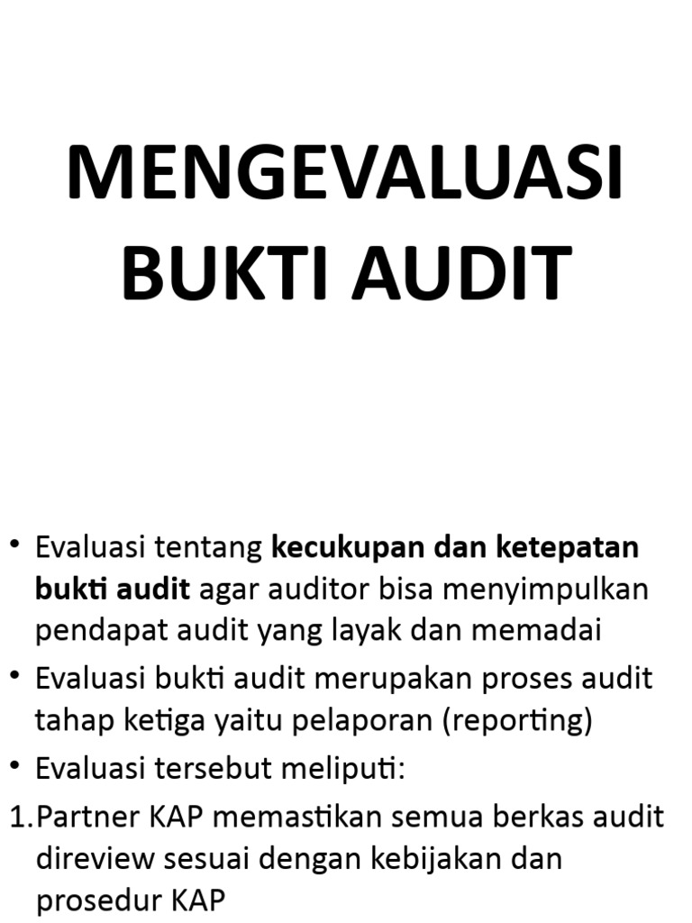 10 Mengevaluasi Bukti Audit | PDF