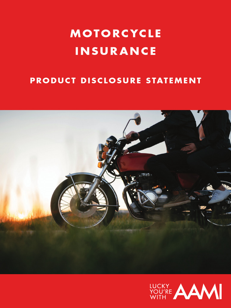 Aami Motorcycle Insurance Pds | PDF | Vehicle Insurance | Insurance