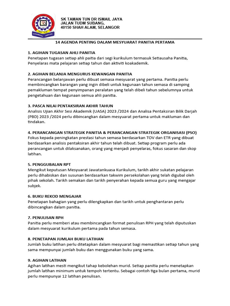 SK Taman Tun DR Ismail Jaya Jalan Tudm Subang, 40150 Shah Alam ...