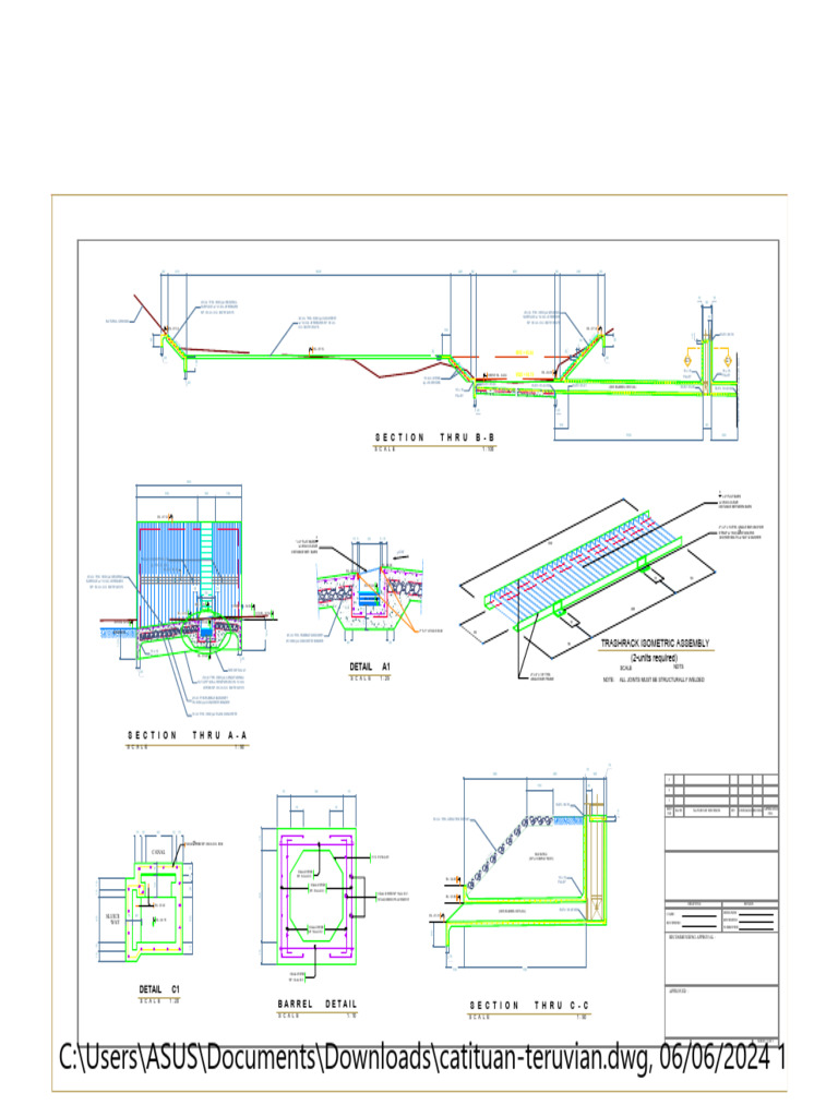 Terruvian Intake Section Plan | PDF | Composite Material | Building ...