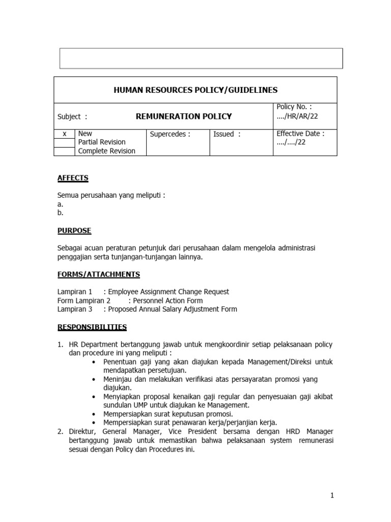 SOP Remunerasi | PDF SOP Remunerasi | PDF
