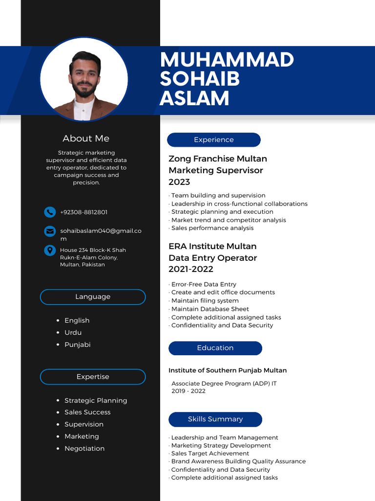 Sohaib's Résumé | PDF