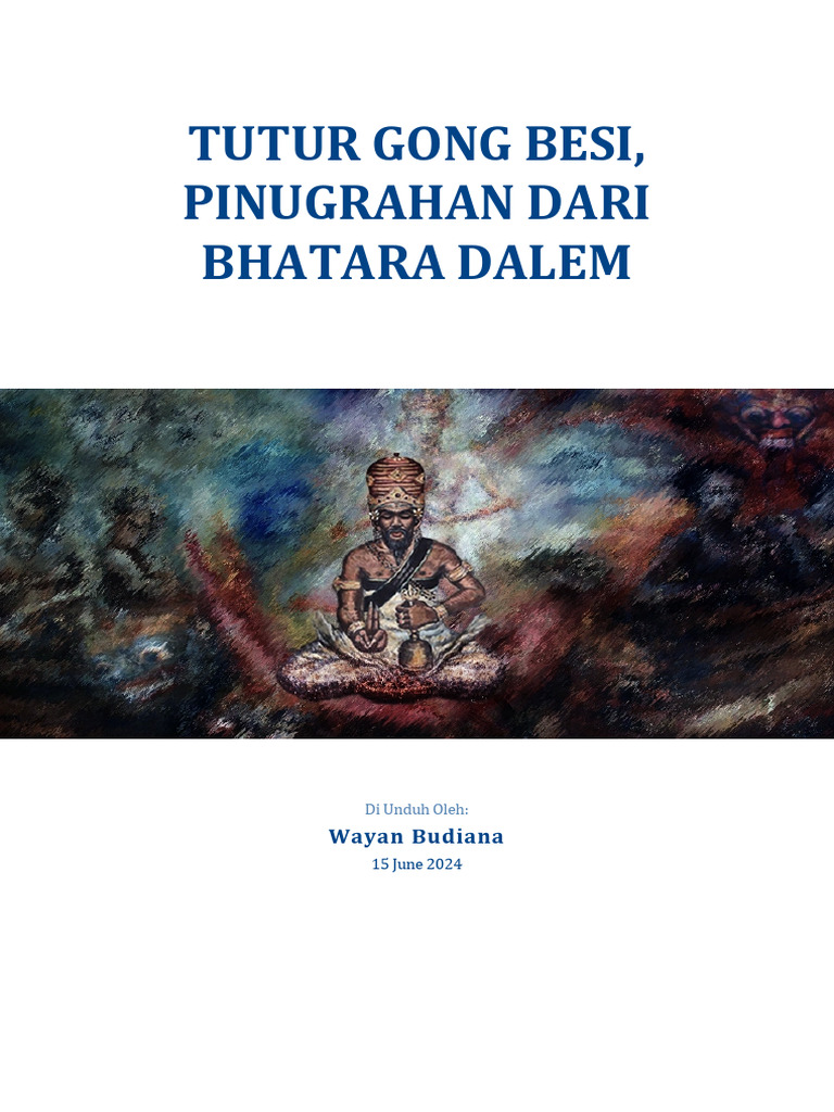 Tutur Gong Besi, Pinugrahan Dari Bhatara Dalem | PDF