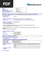 Videojet Make-Up Fluid: Safety Data Sheet | PDF | Toxicity | Chemistry