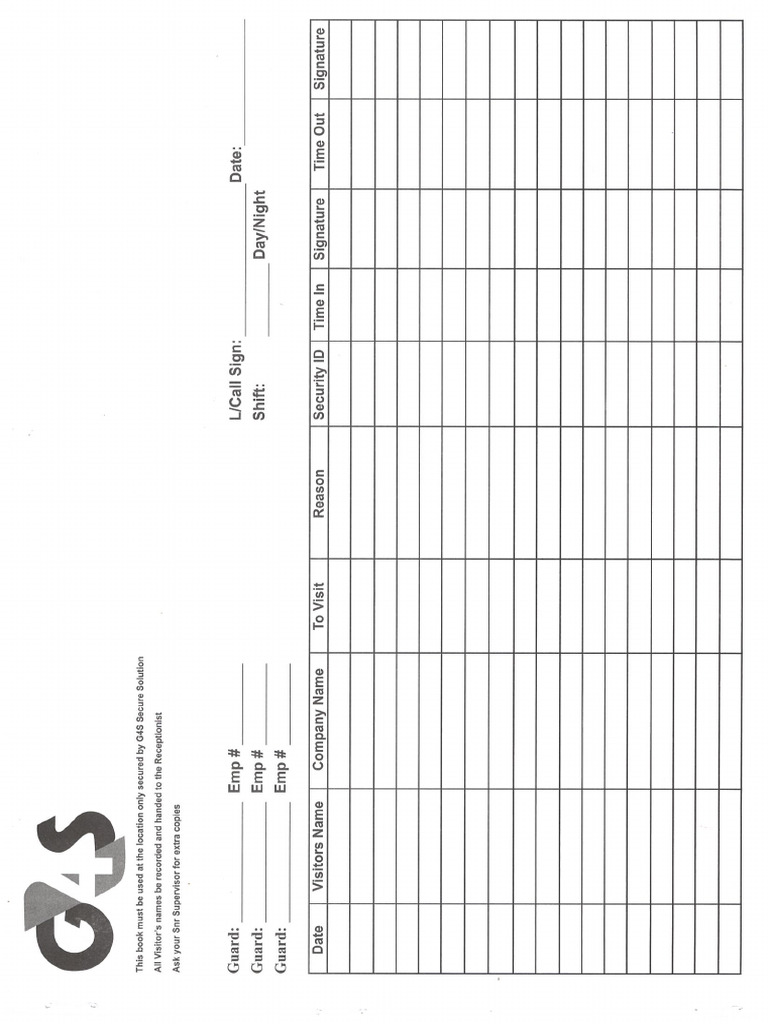 Visitor Register Form New | PDF