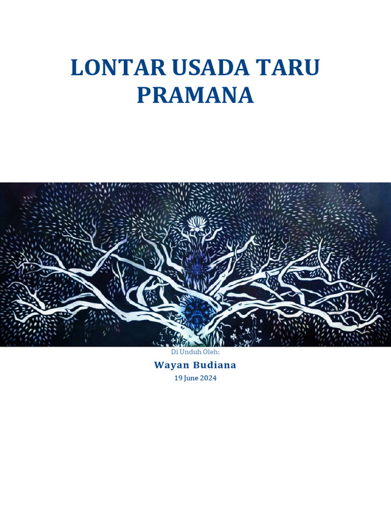 Lontar Usada Taru Pramana | PDF