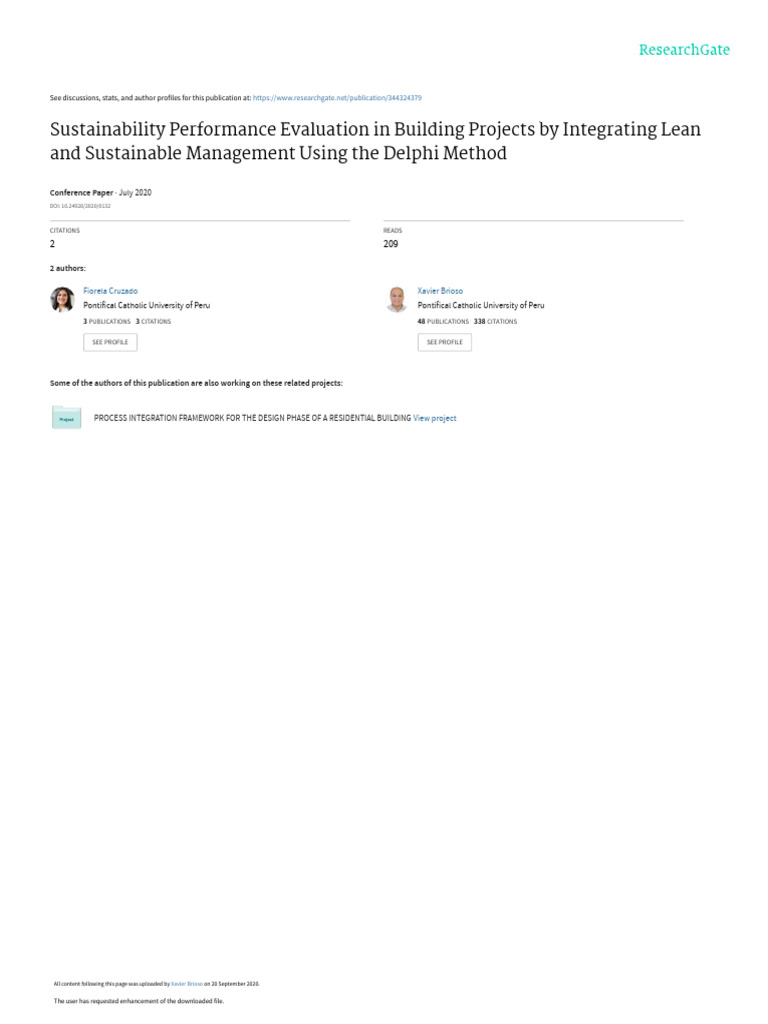 Cruzado Ramos(2020)Sustainability Performance Evaluation in Building Projects by Integrating ...
