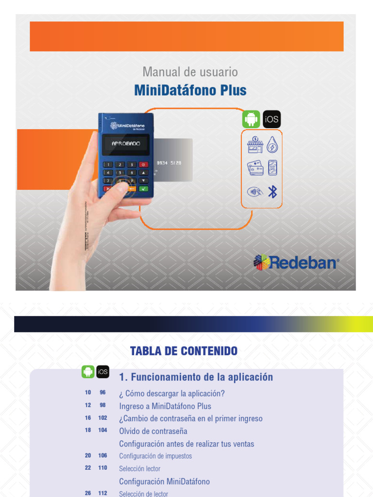 Manual MiniDatáfono Plus RedeBan | PDF | Tarjeta de crédito | Tarjeta ...
