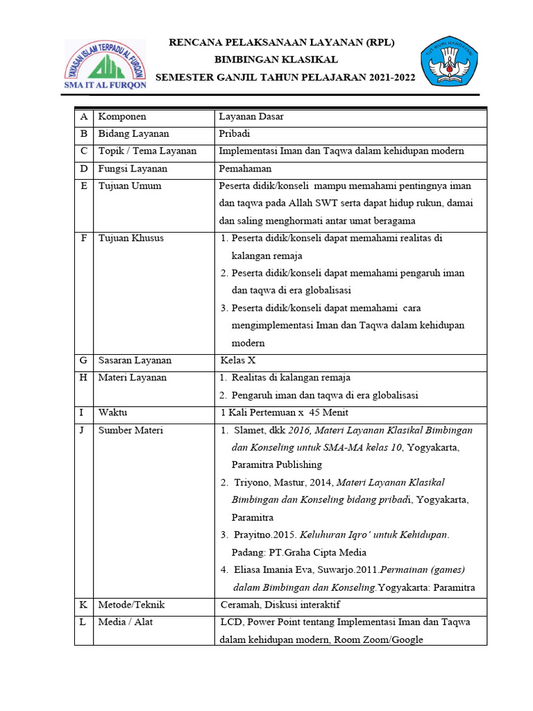 (Ganjil) RPL IMPLEMENTASI IMAN DAN TAQWA DI KEHIDUPAN MODERN | PDF