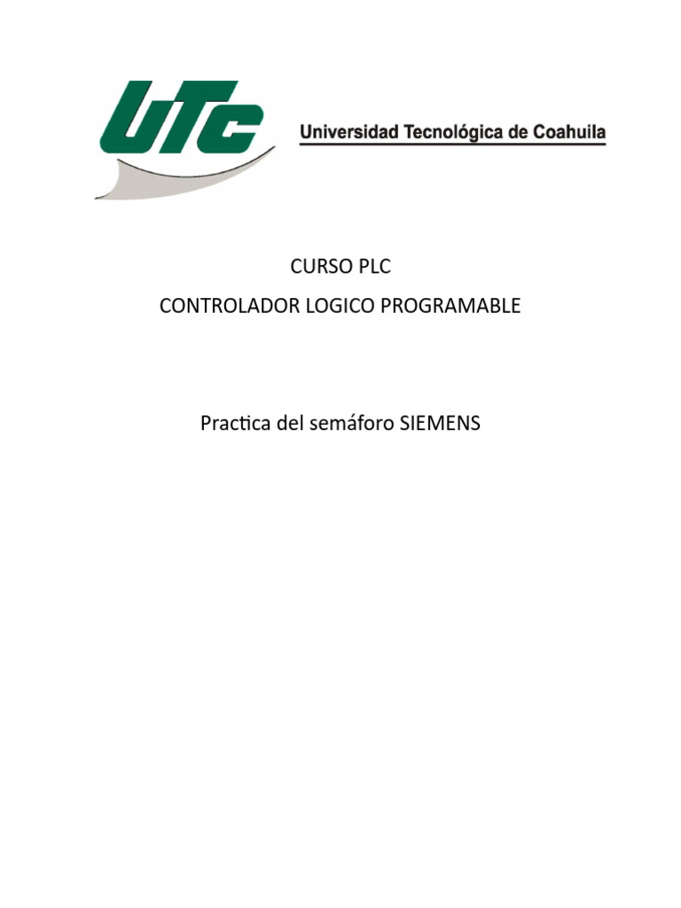 Curso PLC Semafoto Siemens | PDF