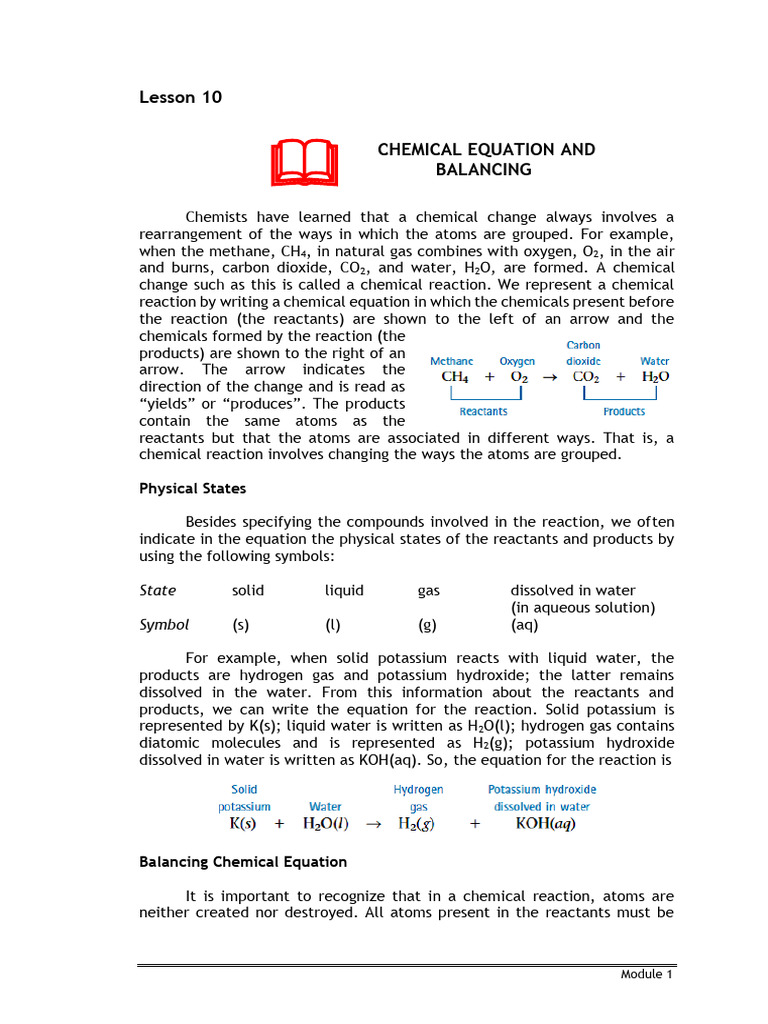 Chemistry Basics for Students | PDF | Chemical Reactions | Chemical ...