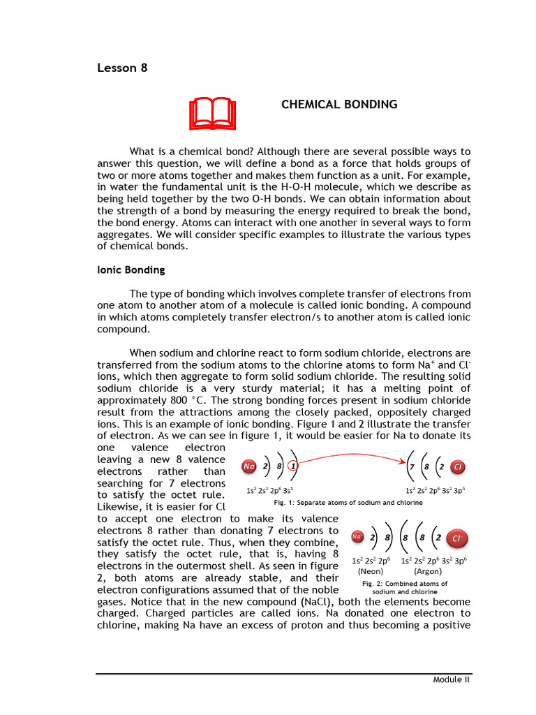 Lesson 8 Chemical Bonding | PDF | Ion | Chemical Polarity