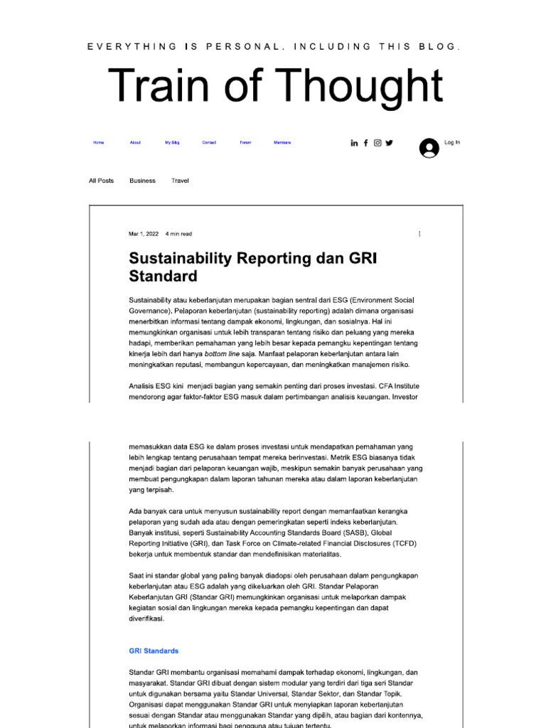 Sutanaibillity Reporting and GRI | PDF
