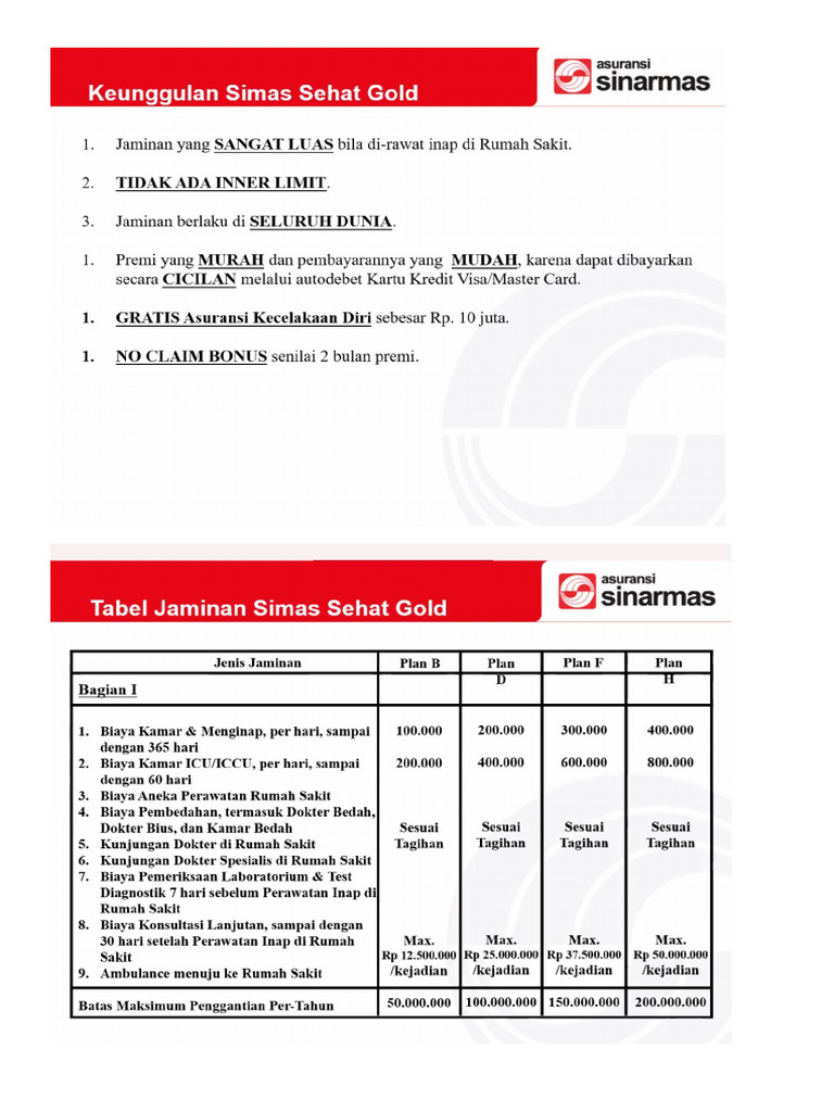 Simas Sehat Gold | PDF