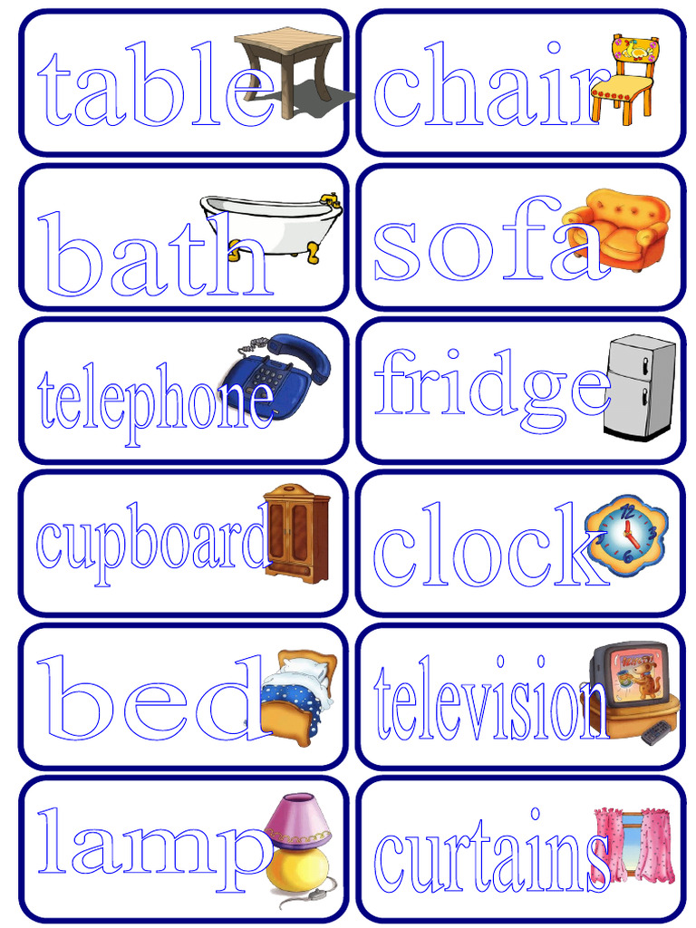 furniture-and-parts-of-the-house-flashcards-flashcards | PDF