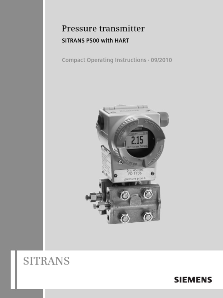 A5E02307340-02enbgcsfisksi P500 HART OI Compact en-US | PDF | Pressure ...