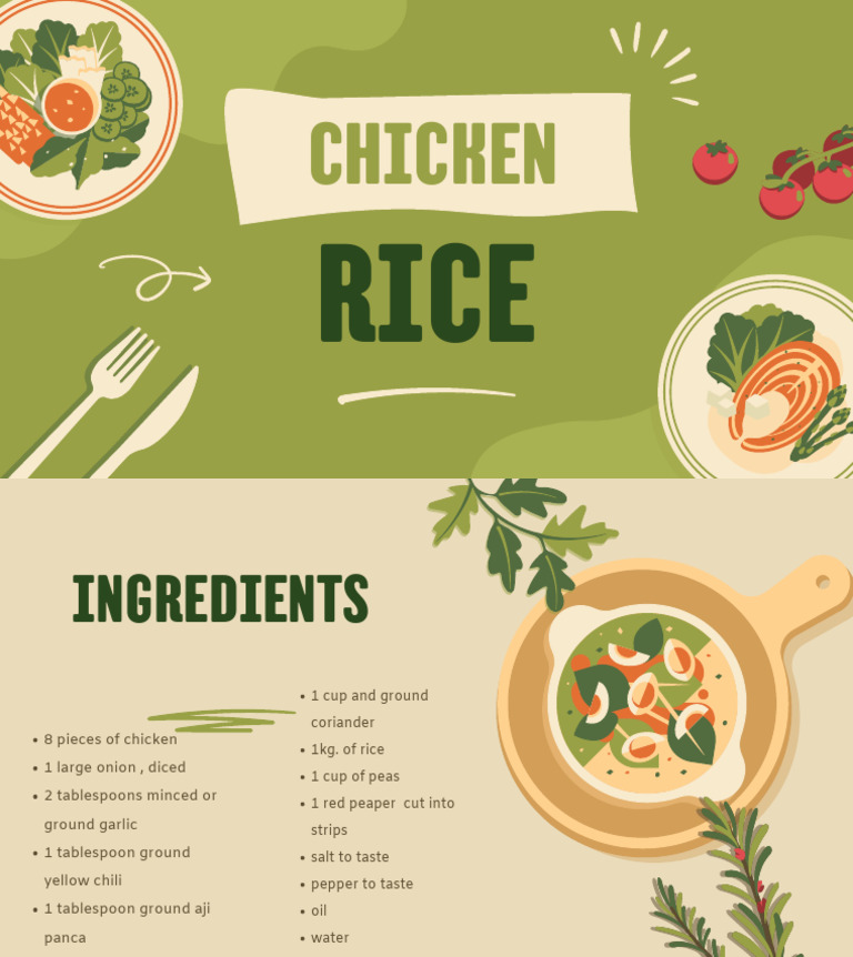 Chicken and Rice Recipe Ingredients | PDF