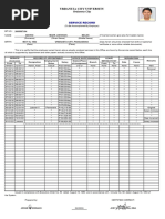 Government Employee Service Record Sample | PDF | Government