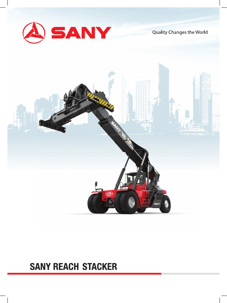 SANY Reach Stacker SRSC45V Overview | PDF | Pipe (Fluid Conveyance) | Pump