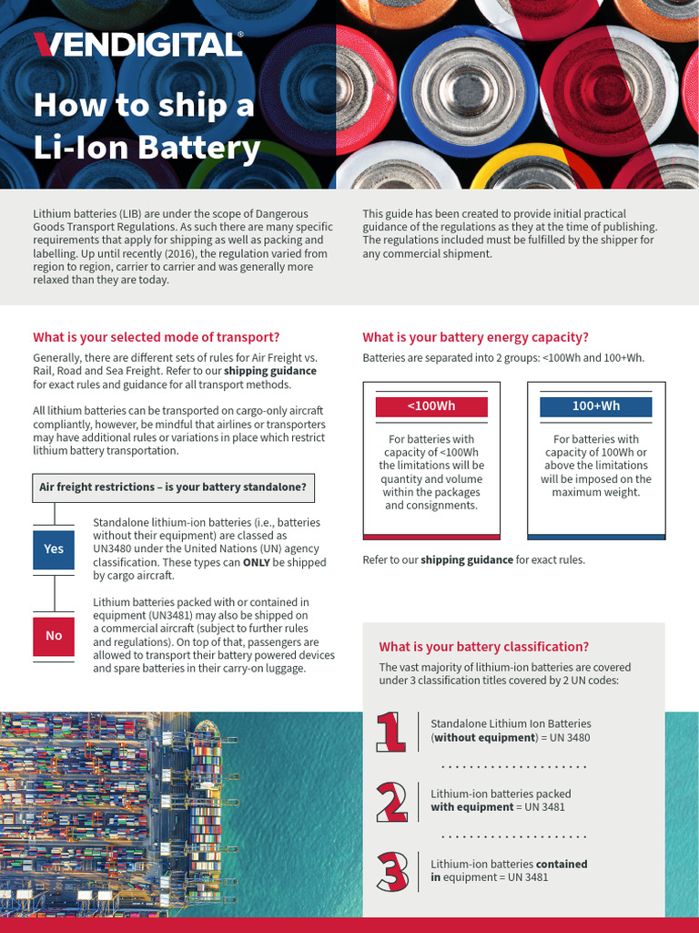 How To Ship Lithium Ion Batteries Overview and Guidance | PDF | Lithium Ion Battery | Cargo