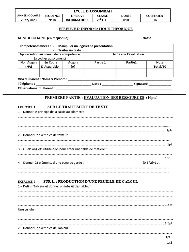 Eval 4 2nd A 2023 | PDF | Spreadsheet | Computing